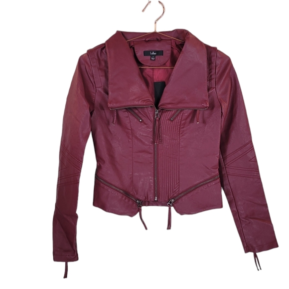 Lulus | Jackets & Coats | Lulus Burgundy Up On A Tuesday Vegan Leather ...